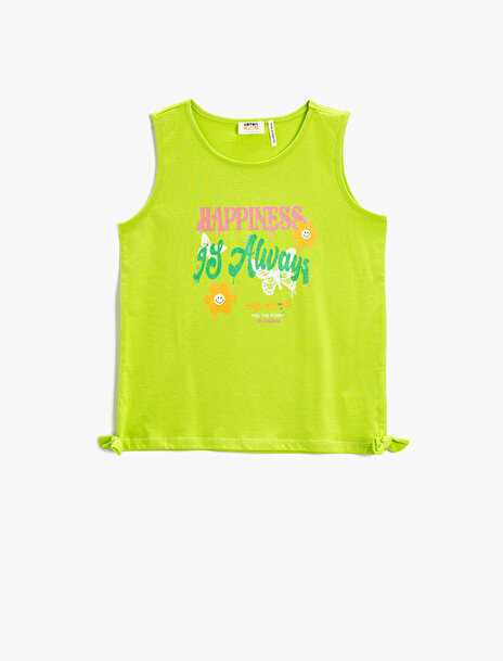 Koton Kız Çocuk Baskılı Fiyonk Detaylı Kolsuz Üst Pamuklu Koton Kız Çocuk Baskılı Fiyonk Detaylı Kolsuz Üst Pamuklu