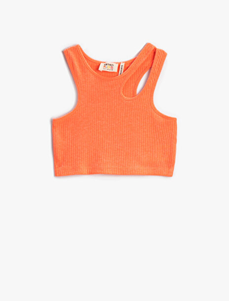 Koton Kız Çocuk Pencere Detaylı Crop Atlet Bisiklet Yaka Fitilli Koton Kız Çocuk Pencere Detaylı Crop Atlet Bisiklet Yaka Fitilli