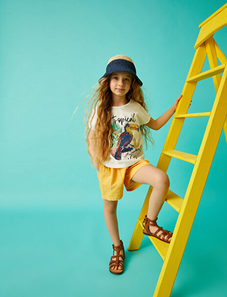 Koton Kız Çocuk Basic Rahat Kesim Şort Pamuklu