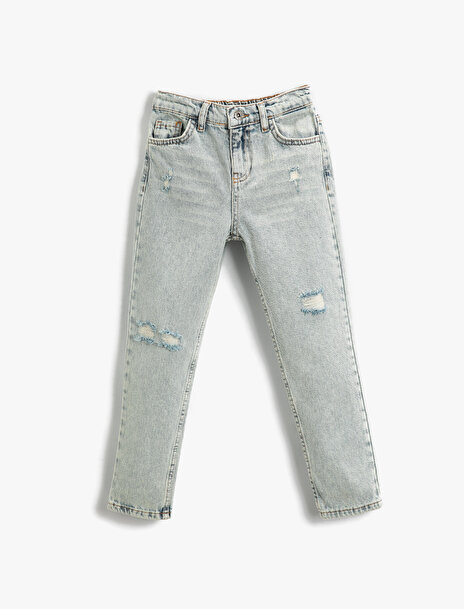 Koton Kız Çocuk Destroylu Boyfriend Kot Pantolon