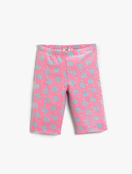 Koton Kız Çocuk Deniz Kabuğu Baskılı Diz Boyu Tayt Pamuklu Koton Kız Çocuk Deniz Kabuğu Baskılı Diz Boyu Tayt Pamuklu