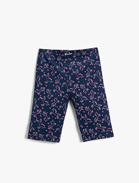 Koton Kız Çocuk Unicorn Baskılı Pamuklu Kapri