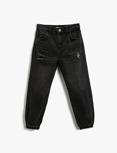 Koton Kız Çocuk Yırtık Jogger Kot Pantolon Pamuklu Rahat Kesim Koton Kız Çocuk Yırtık Jogger Kot Pantolon Pamuklu Rahat Kesim