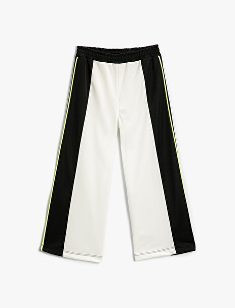 Koton Kız Çocuk Renk Bloklu Geniş Paça Pantolon