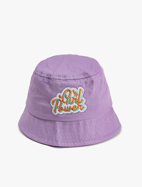 Koton Kız Çocuk Bucket Şapka İşleme Detaylı Pamuklu