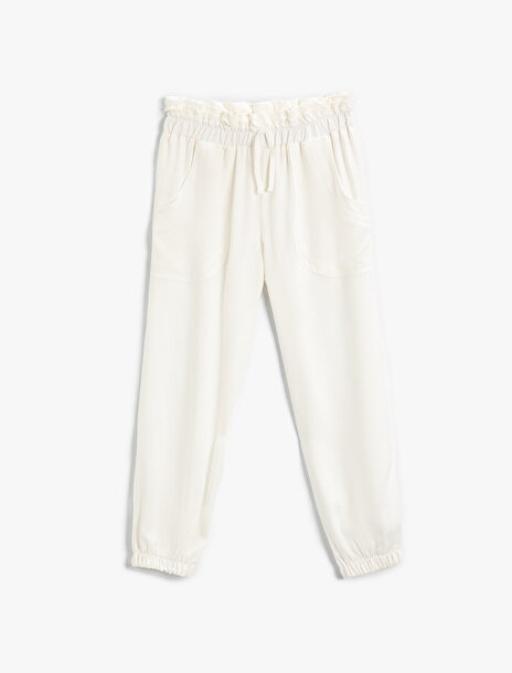 Koton Kız Çocuk Geniş Paça Jogger Pantolon Beli Bağcıklı