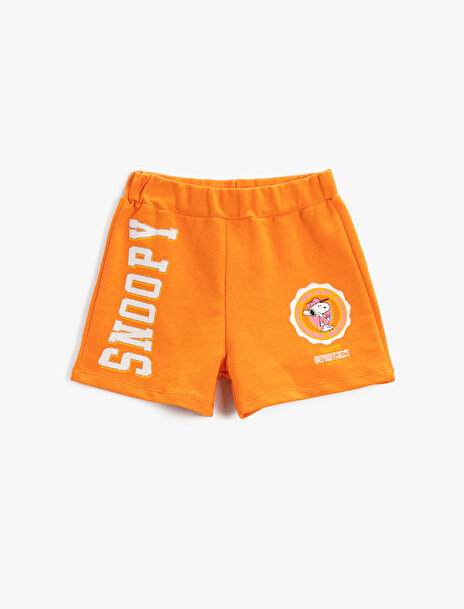 Koton Kız Çocuk Snoopy Baskılı Şort Lisanslı Beli Lastikli Pamuklu