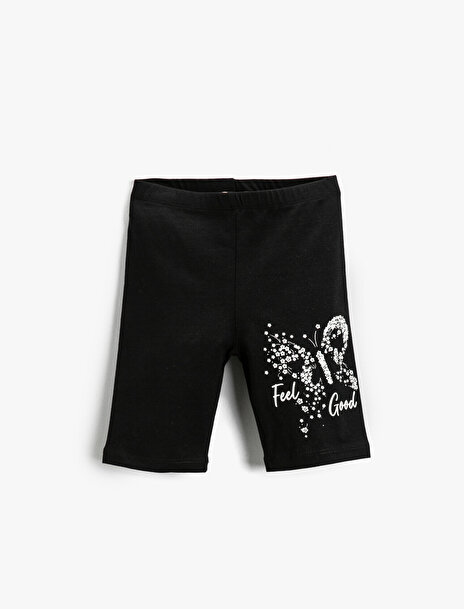 Koton Kız Çocuk Kelebek Baskılı Tayt Diz Üstü Pamuklu