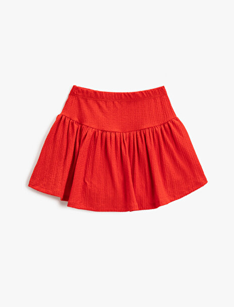 Koton Kız Çocuk Mini Etek Beli Lastikli Volanlı Koton Kız Çocuk Mini Etek Beli Lastikli Volanlı