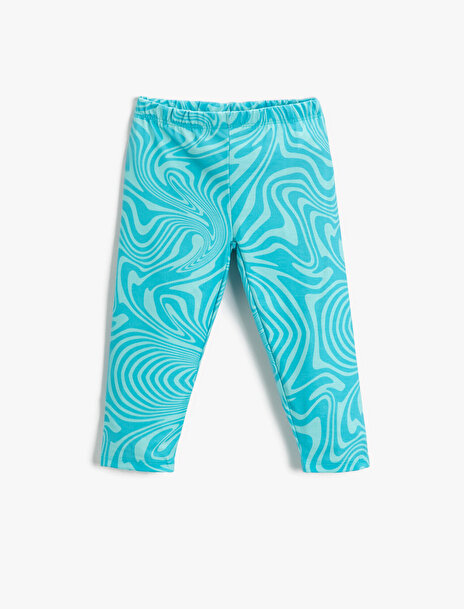 Koton Kız Çocuk Desenli Tayt Beli Lastikli Pamuklu