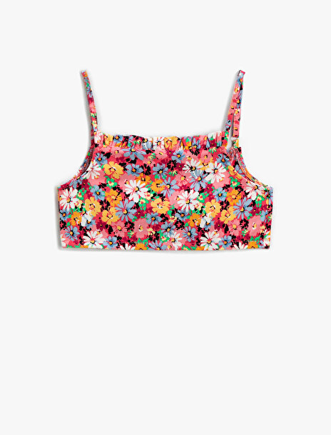 Koton Kız Çocuk Çiçekli Crop Bluz Asklı Koton Kız Çocuk Çiçekli Crop Bluz Asklı