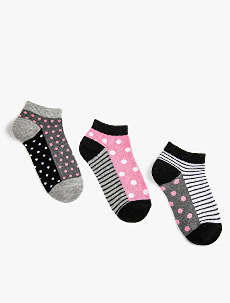 Koton Kız Çocuk 3'lü Puantiyeli Çorap Seti