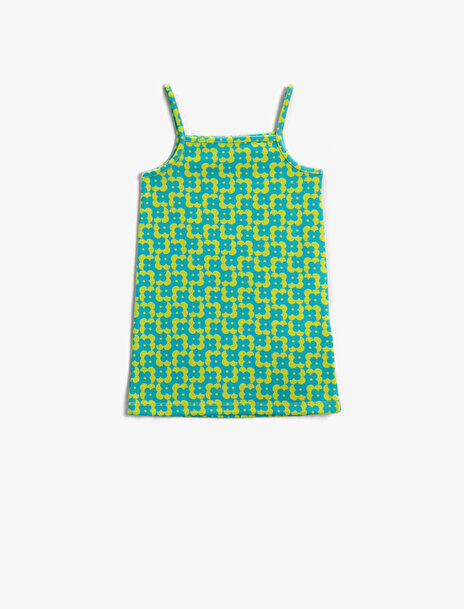 Koton Kız Çocuk Çiçekli Elbise Mini Askılı