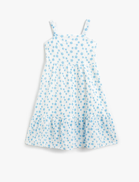 Koton Kız Çocuk Midi Elbise Fisto İşlemeli Askılı Koton Kız Çocuk Midi Elbise Fisto İşlemeli Askılı