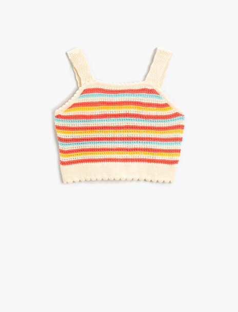 Koton Kız Çocuk Desenli Crop Atlet