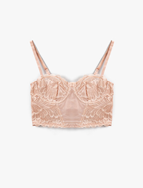 Koton Kadın Dantel Detaylı Crop Sütyen