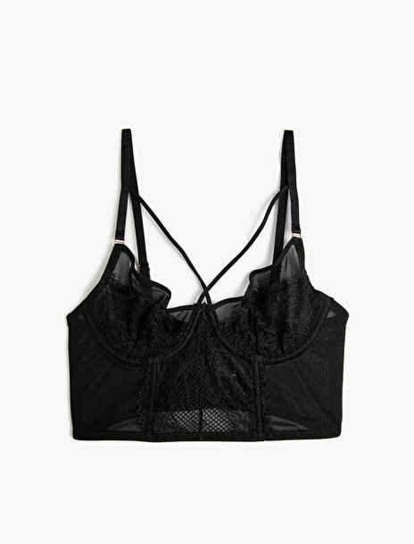 Koton Kadın Dantelli Push Up Crop Sütyen Koton Kadın Dantelli Push Up Crop Sütyen