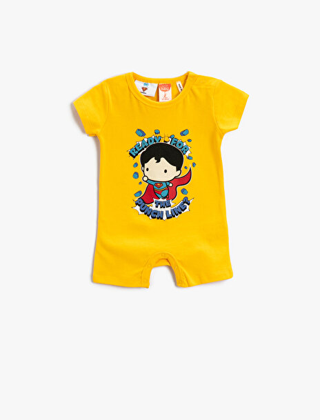 Koton Erkek Çocuk Superman Baskılı Lisanslı Şort Tulum Düğmeli Kısa Kollu Pamuklu Koton Erkek Çocuk Superman Baskılı Lisanslı Şort Tulum Düğmeli Kısa Kollu Pamuklu