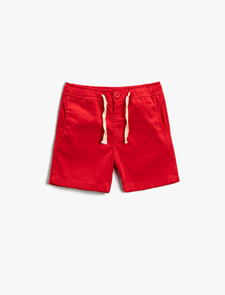 Koton Erkek Çocuk Basic Şort Beli Lastikli Diz Üstü Pamuklu