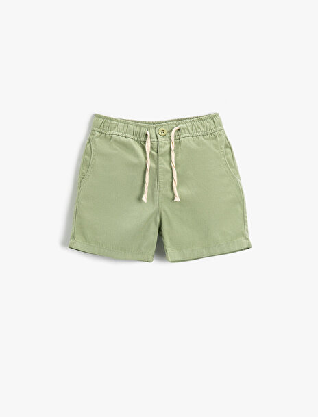 Koton Erkek Çocuk Basic Şort Beli Lastikli Diz Üstü Pamuklu