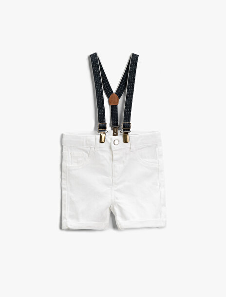 Koton Erkek Çocuk Şort Askılı Diz Üstü Pamuklu