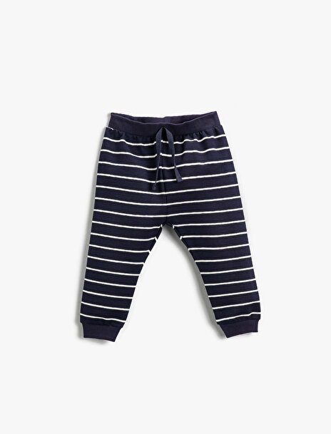 Koton Erkek Çocuk Çizgili Jogger Eşofman Altı Pamuklu