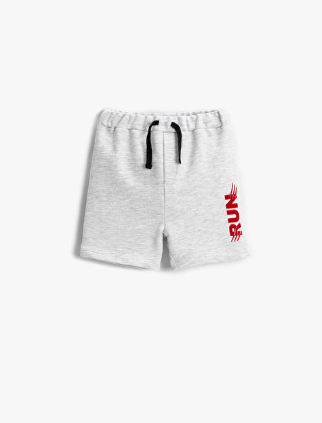 Koton Erkek Çocuk Baskılı Şort Beli Bağcıklı