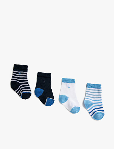 Koton Erkek Çocuk Çizgili Erkek Bebek Çorap Seti