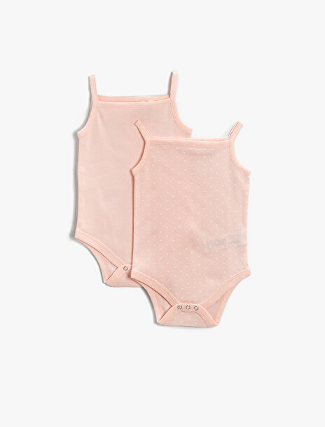 Koton Kız Çocuk 2'li Çıtçıtlı Zıbın Seti Pamuklu