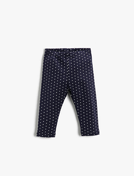 Koton Kız Çocuk Puantiyeli Desenli Tayt Pamuklu