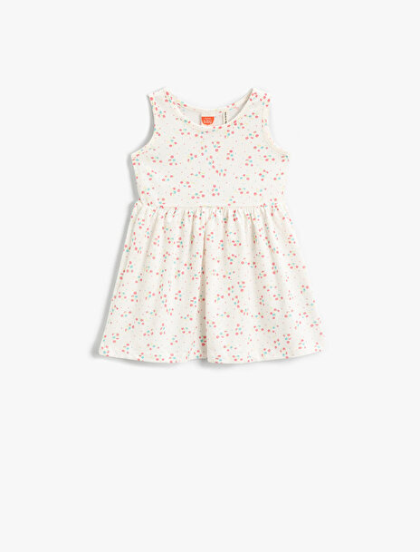 Koton Kız Çocuk Çiçek Desenli Kolsuz Elbise Pamuklu Koton Kız Çocuk Çiçek Desenli Kolsuz Elbise Pamuklu