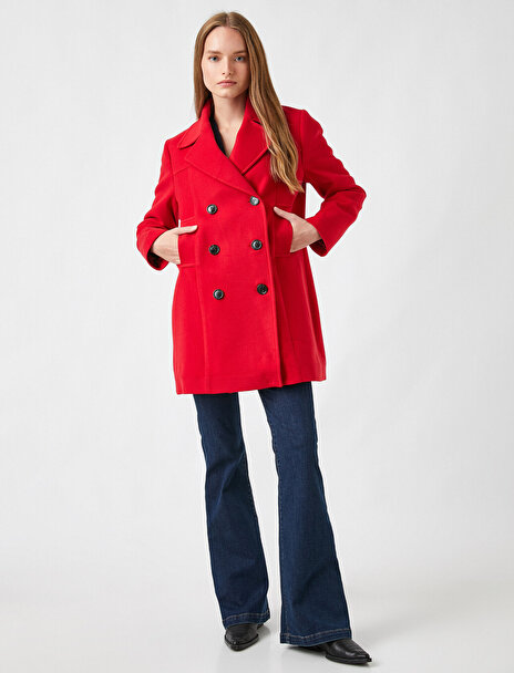 Koton Kadın Kruvaze Yaka Palto