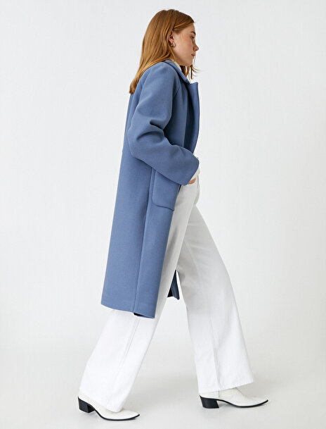 Koton Kadın Cepli Düğmeli Uzun Kaban