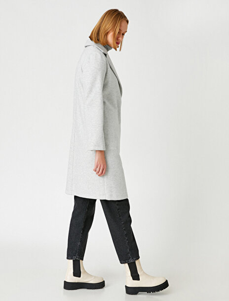 Koton Kadın Katlı Yaka Uzun Kaban