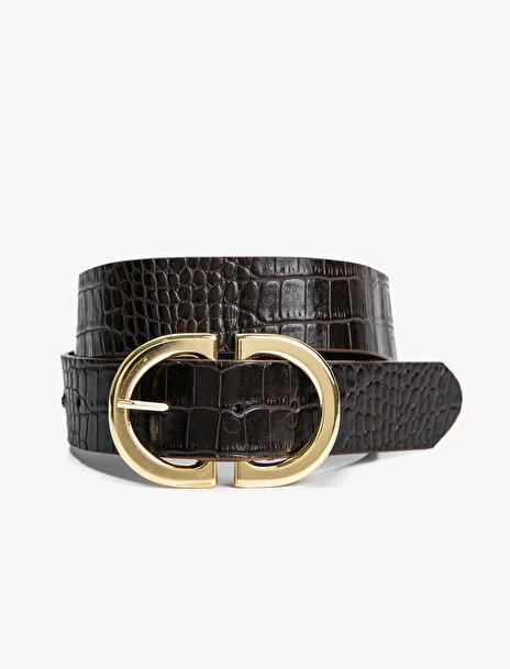 Koton Kadın Deri Görünümlü Tokalı Kemer