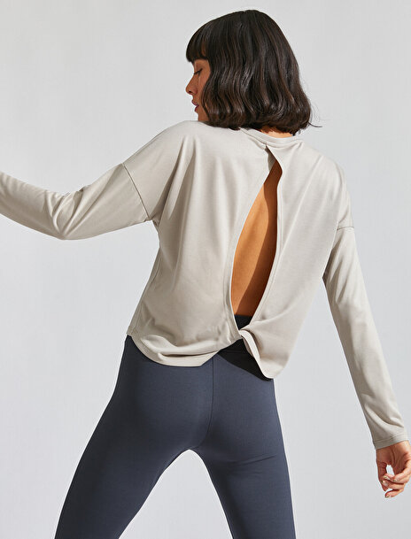 Koton Kadın Sırt Detaylı Spor Tişört