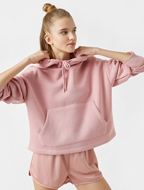 Koton Kadın Kapüşonlu Kanguru Sweatshirt