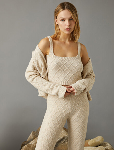 Koton Kadın Crop Desenli Atlet