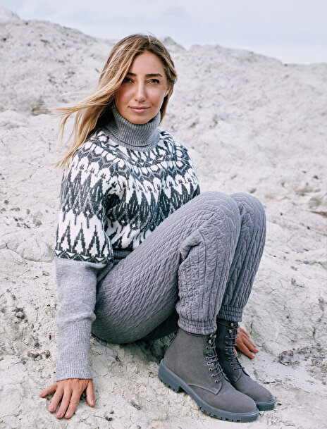 Koton Kadın Örgü Desenli Eşofman Altı