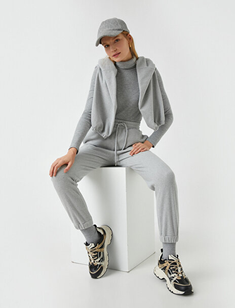 Koton Kadın Beli Bağcıklı Jogger Eşofman Altı