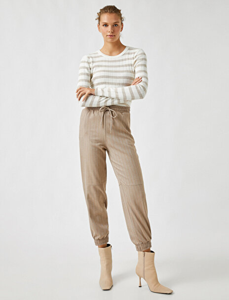 Koton Kadın Beli Bağlamalı Jogger Pantolon