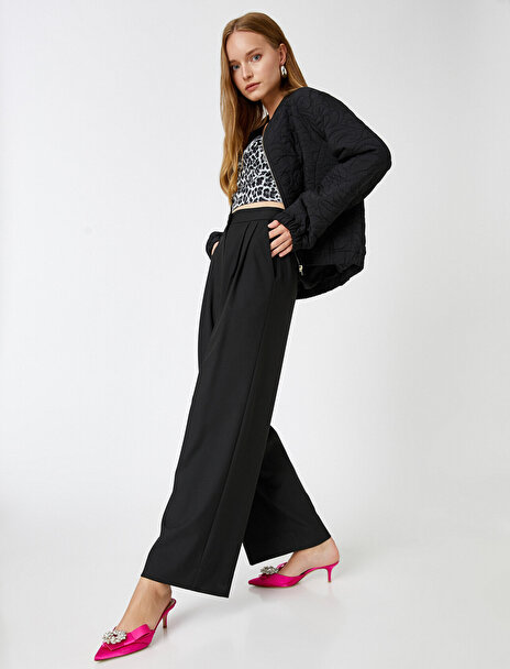 Koton Kadın Geniş Paça Yüksek Bel Kumaş Pantolon