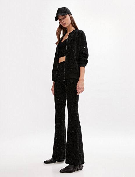 Koton Kadın İspanyol Paça Pantolon Dokulu