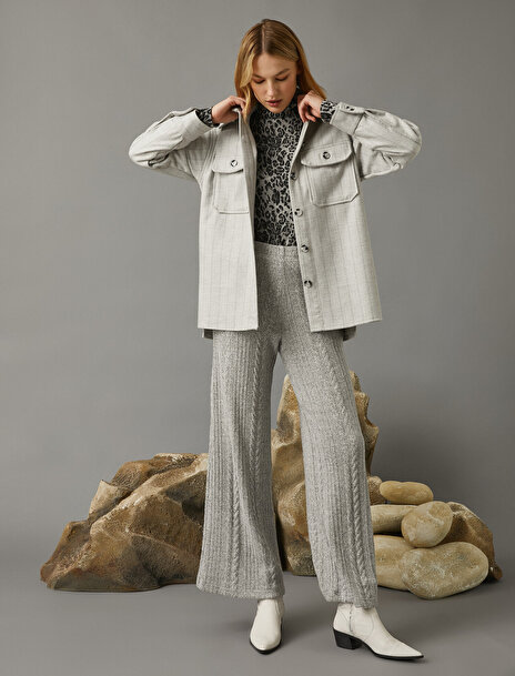 Koton Kadın Geniş Paça Örgü Pantolon