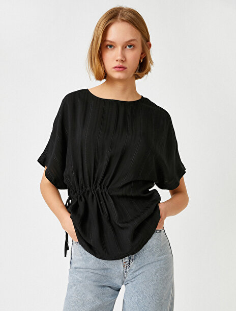 Koton Kadın Büzgülü Bluz Kısa Kollu