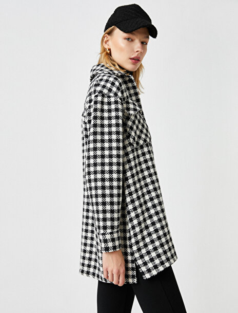 Koton Kadın Kareli Gömlek Uzun Kollu