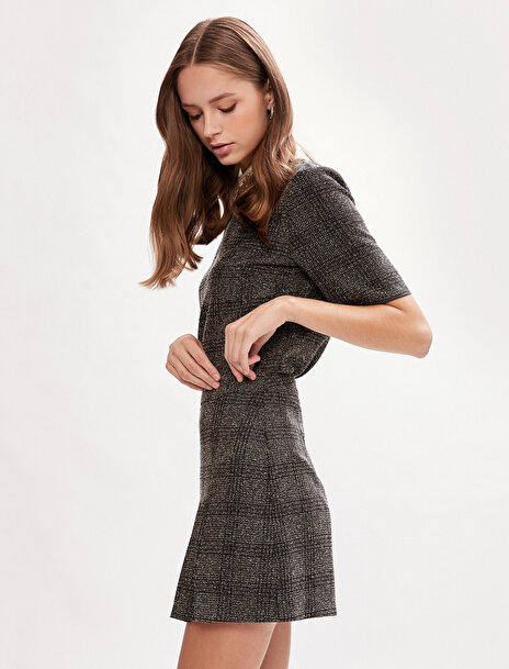 Koton Kadın Ekose Mini Etek