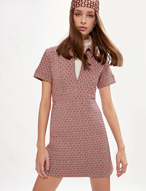 Koton Kadın Baskılı Mini Elbise Koton Kadın Baskılı Mini Elbise