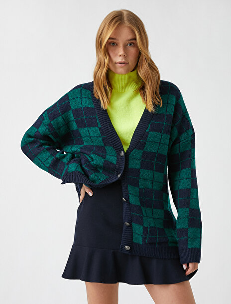 Koton Kadın Düğmeli Oversize Hırka Koton Kadın Düğmeli Oversize Hırka