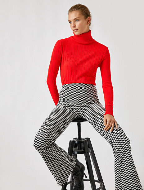 Koton Kadın Fitilli Balıkçı Yaka Kazak